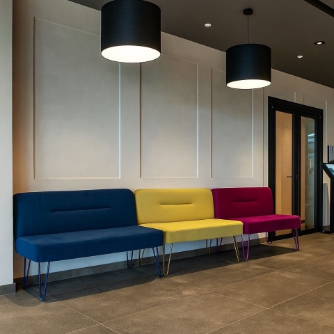 MONOCHROME ławka tapicerowana z oparciem - Happy Barok - MonkeyMachine.pl